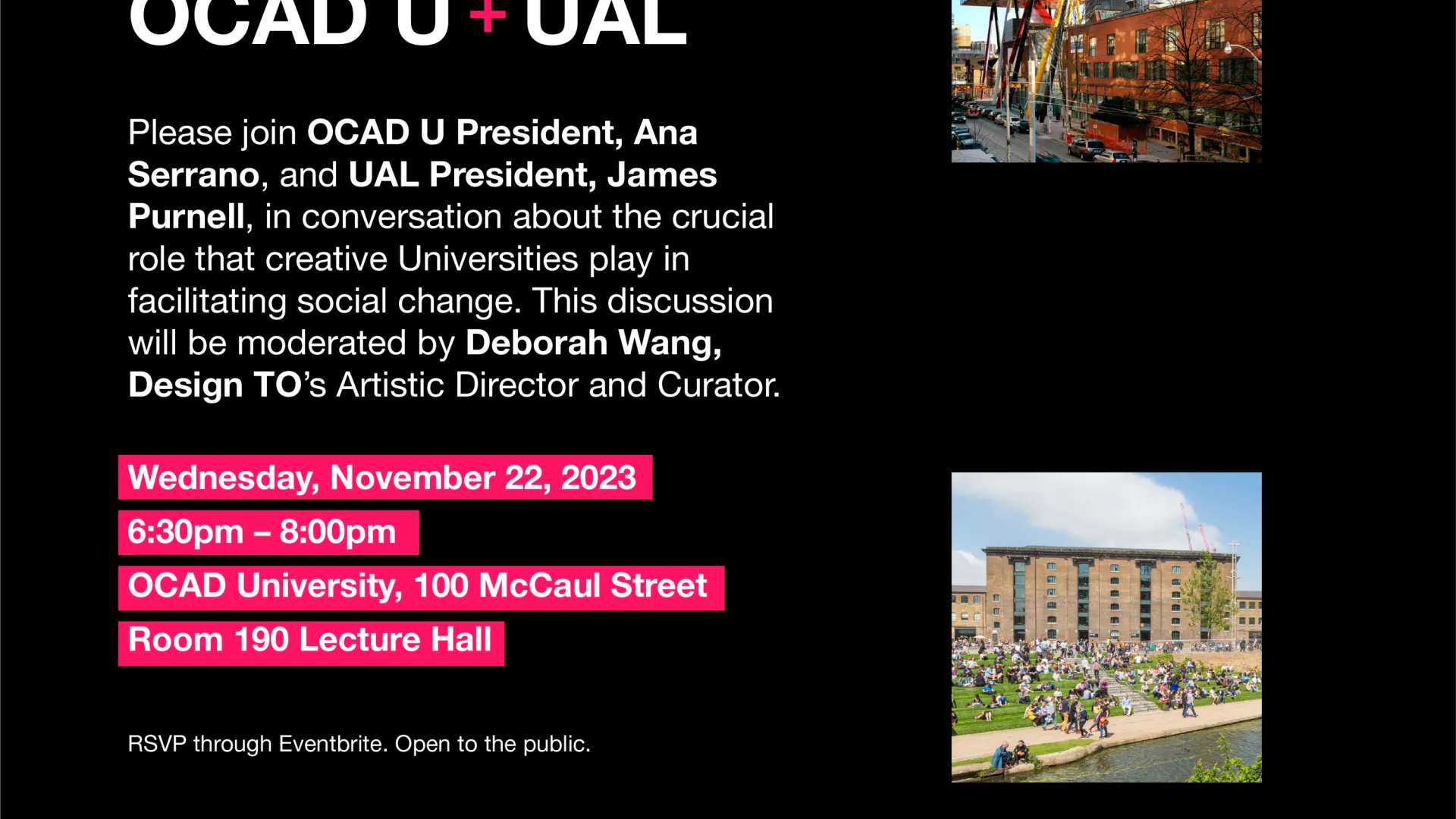 In Conversation: OCAD U + UAL | OCAD University